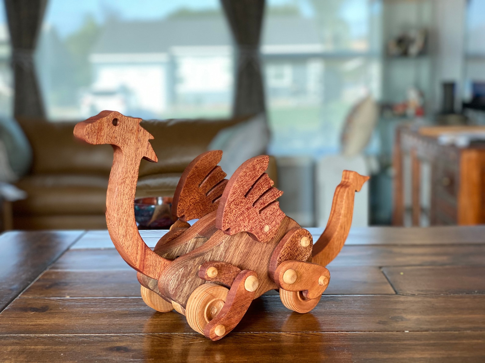 Puff the Magic Dragon Toy, Wood Kids Toy Dragon, Handmade Wood Toys ...