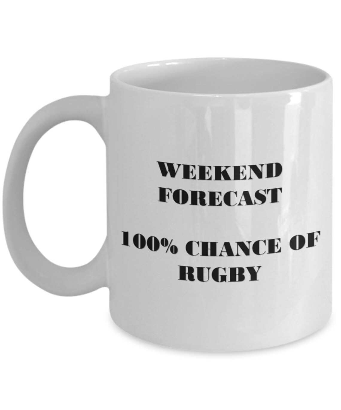 Funny Rugby Coffee Mug Weekend Forecast Rugby Life Cup for Dad, Mom ...
