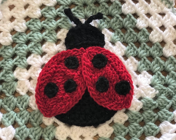 Crochet Pattern Ladybird Motif Applique, Crochet Ladybug, PDF Download ...