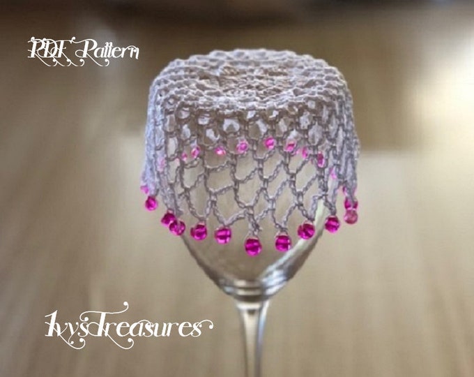 Wine Glass Cover Crochet Pattern, PDF - Etsy