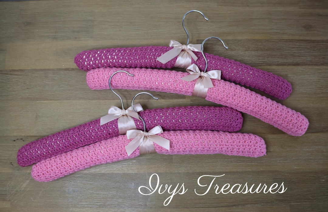 Crochet Coat Hangers Set of 3. Clothes Hangers, Australian Hand Made ...