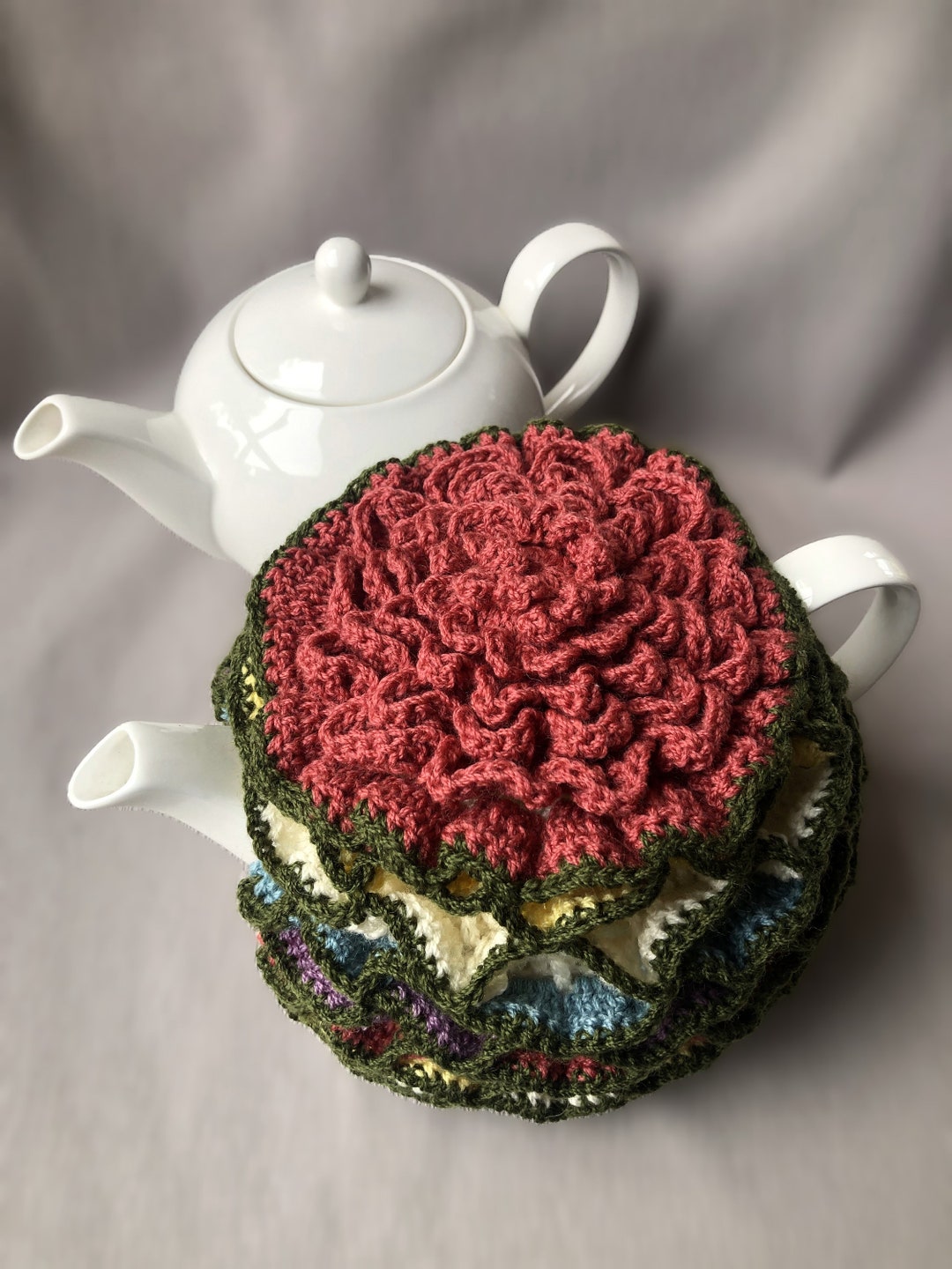 Crochet Tea Cosy, Tea Cosy, Anns Tea Cosy Collection, Coral Tea Cosy ...