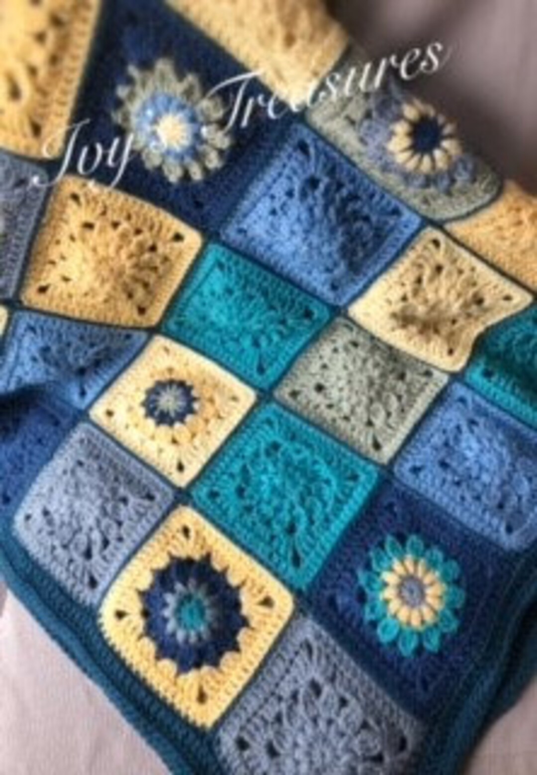 Crochet Afghan, Crochet Blanket, Throw, Bed Blanket, Granny Square ...