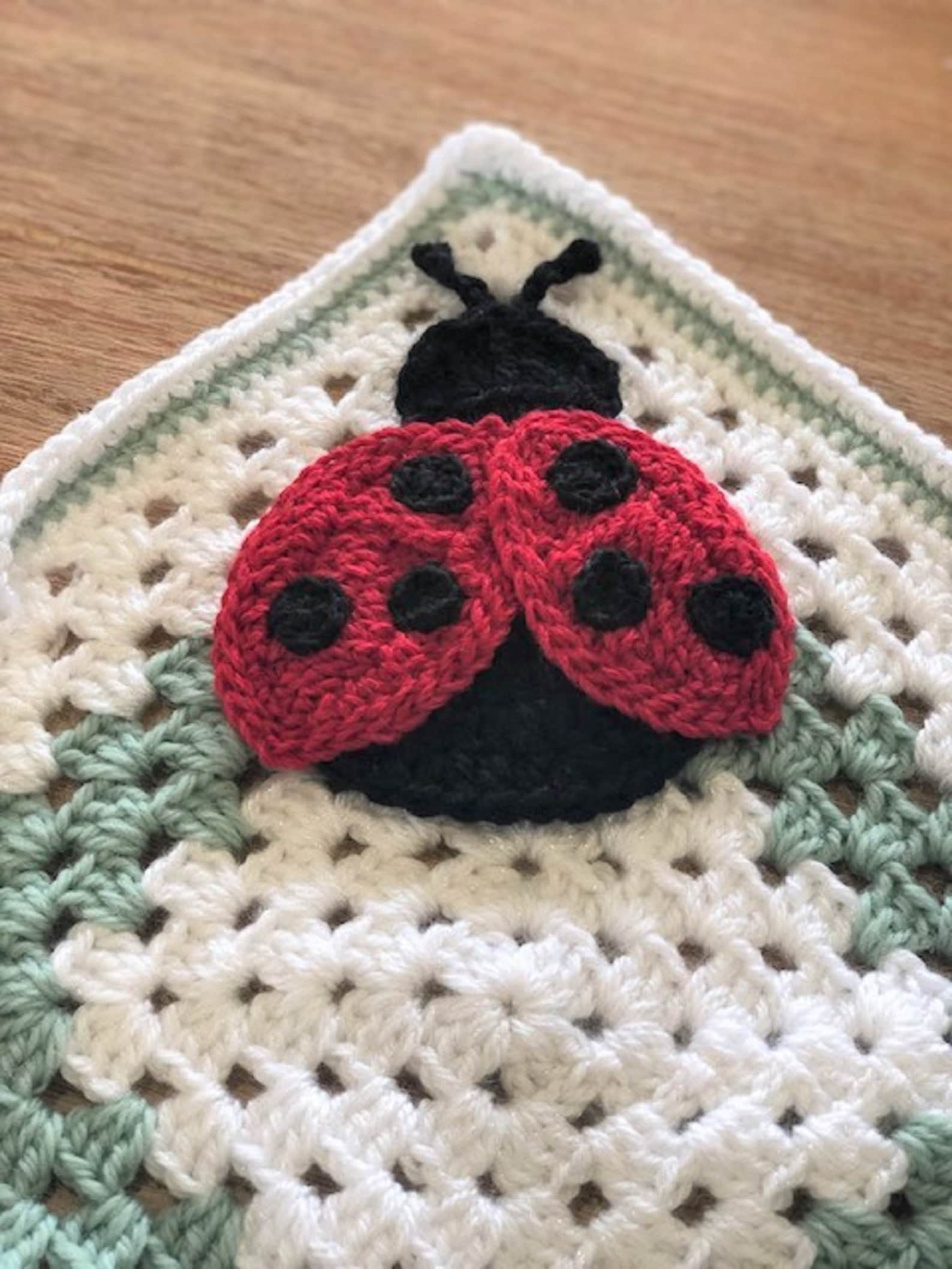 Crochet Pattern Ladybird Motif Applique, Crochet Ladybug, PDF Download ...