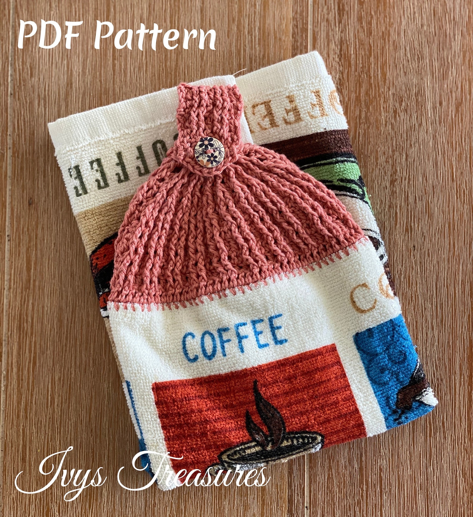 Crochet Tea Towel Topper PDF Pattern - Etsy