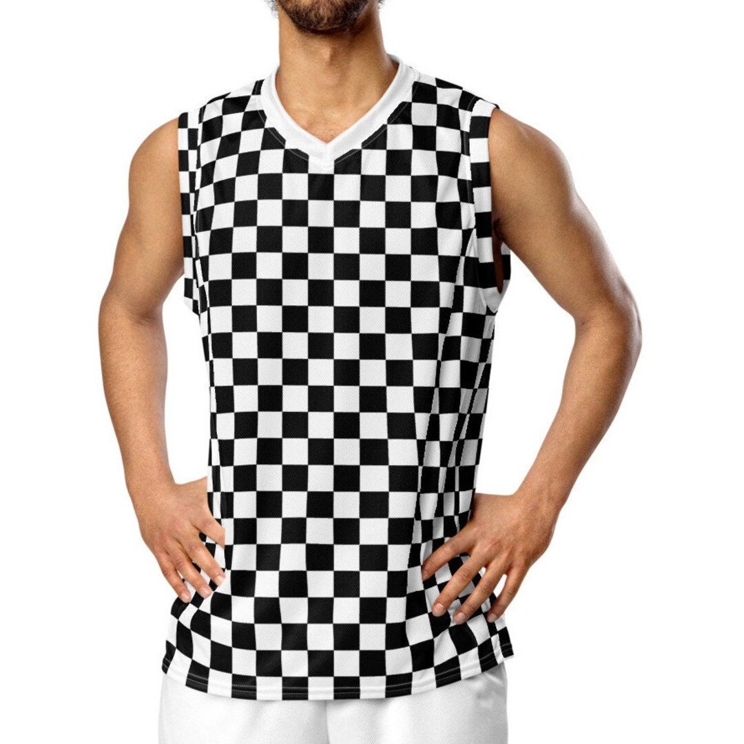 Checkerboard Recycled Jersey, Recycled Tank Top - Etsy