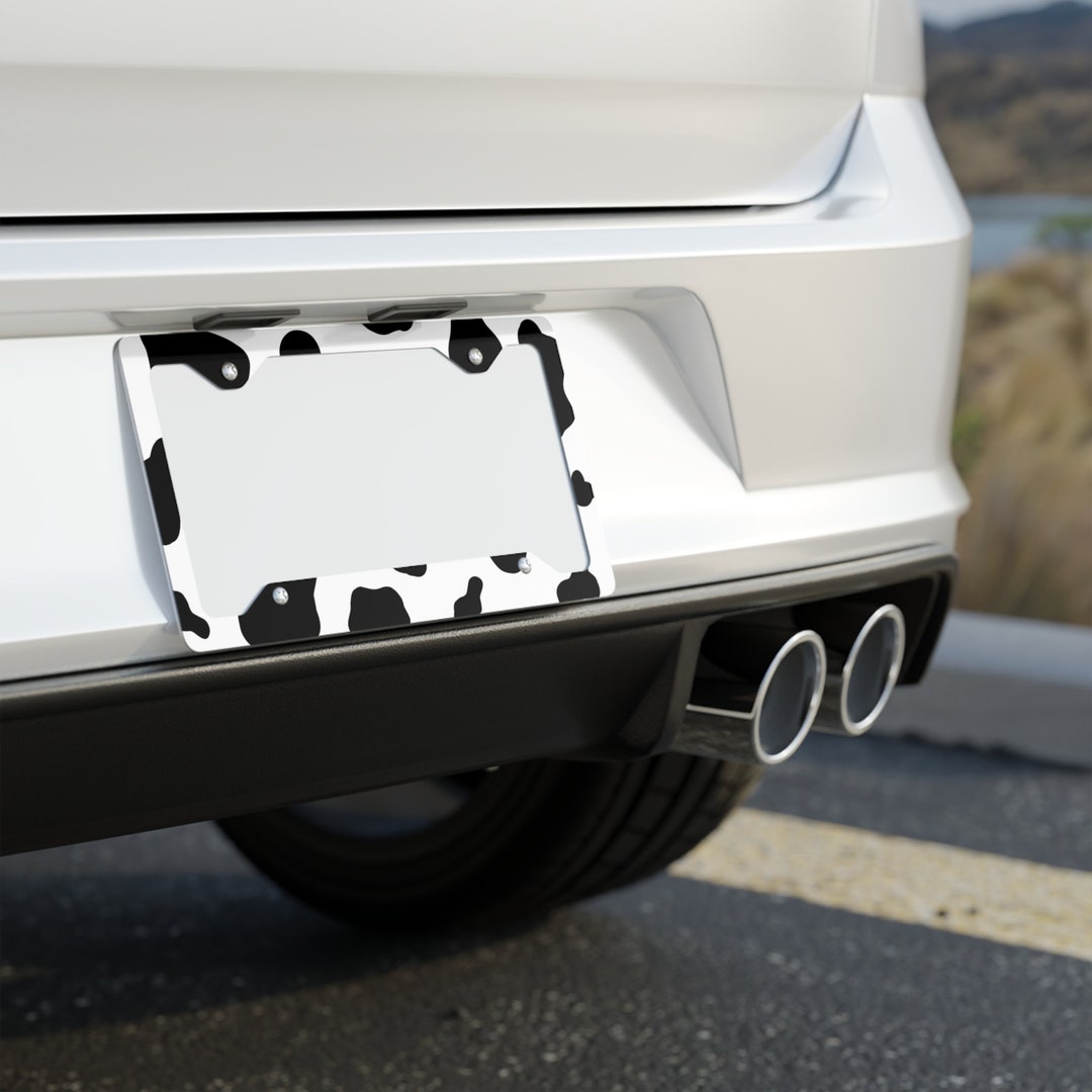 Cow Print License Plate Frame - Etsy