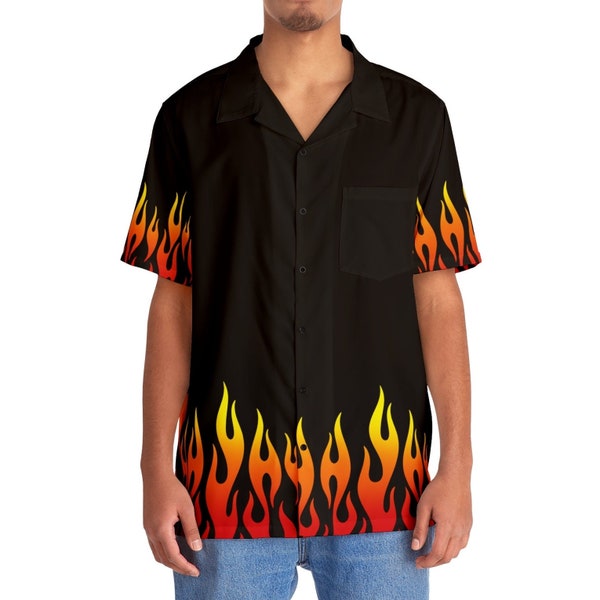 Flame Button up Shirt - Etsy