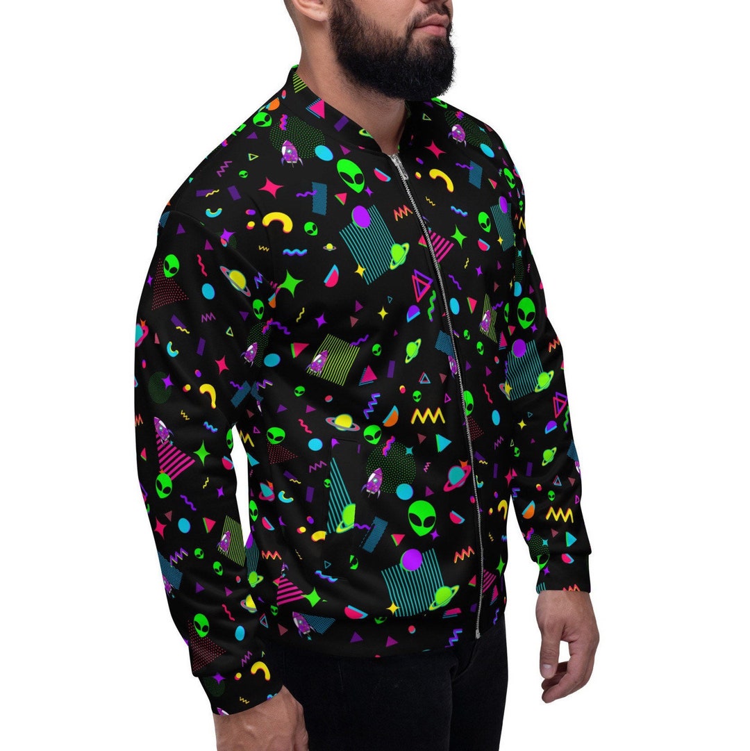 Spacey Alien Bomber Jacket - Etsy