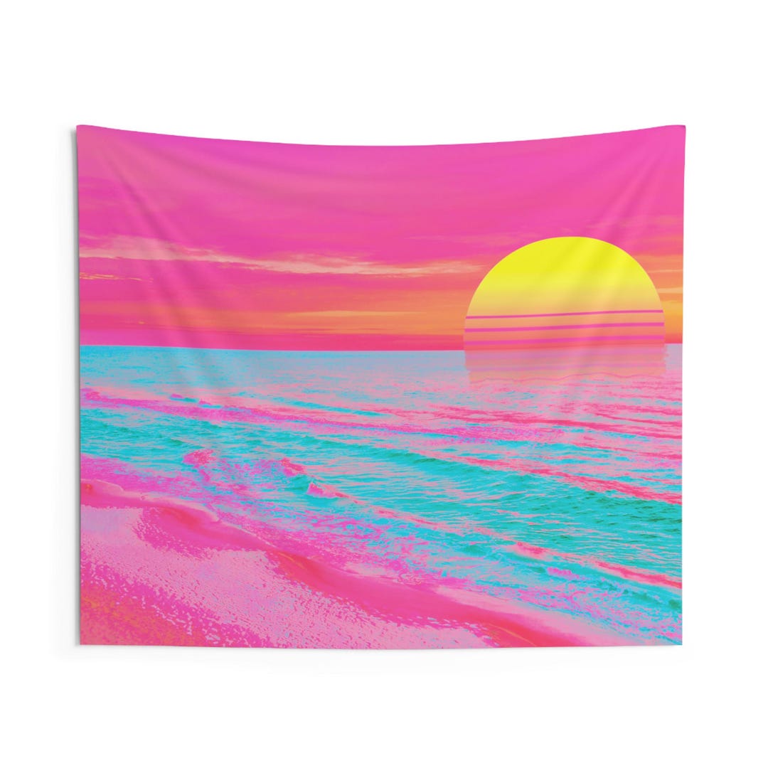Vaporwave Sunrise Wall Tapestry - Etsy