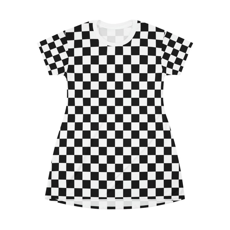 Checkerboard T-shirt Dress - Etsy