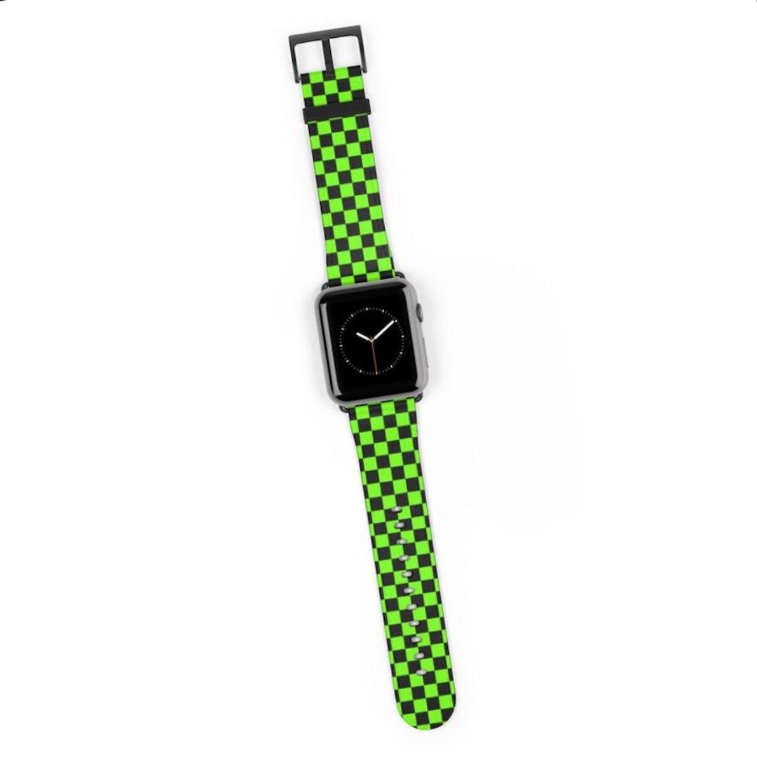 Neon Green Checkerboard Apple Watch Band - Etsy