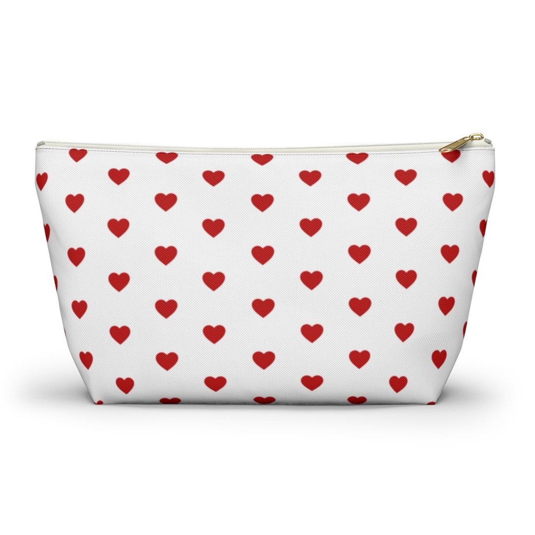 Heart Pouch, Cosmetic Bag, Pencil Case - Etsy