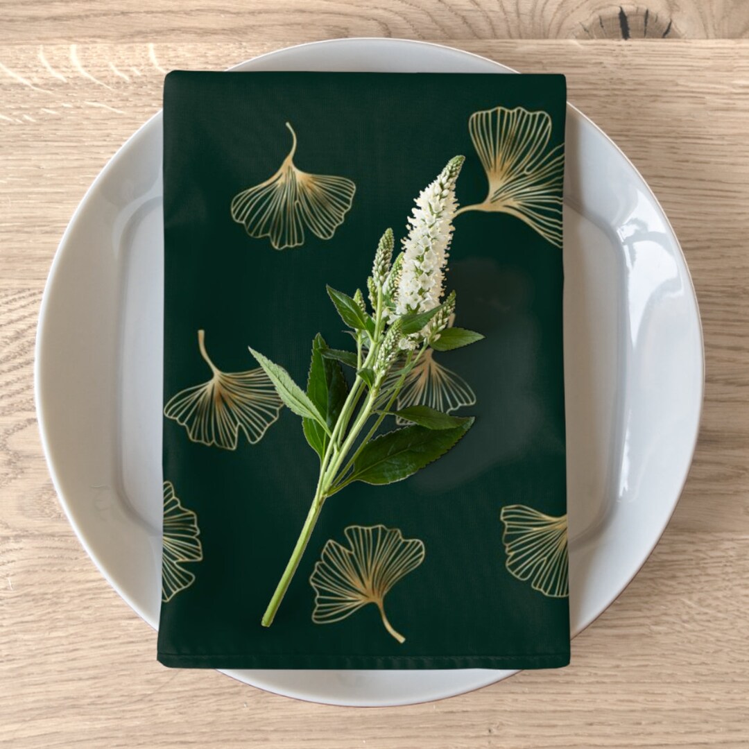 Ginkgo Leaf Napkins (set of 4) - Etsy