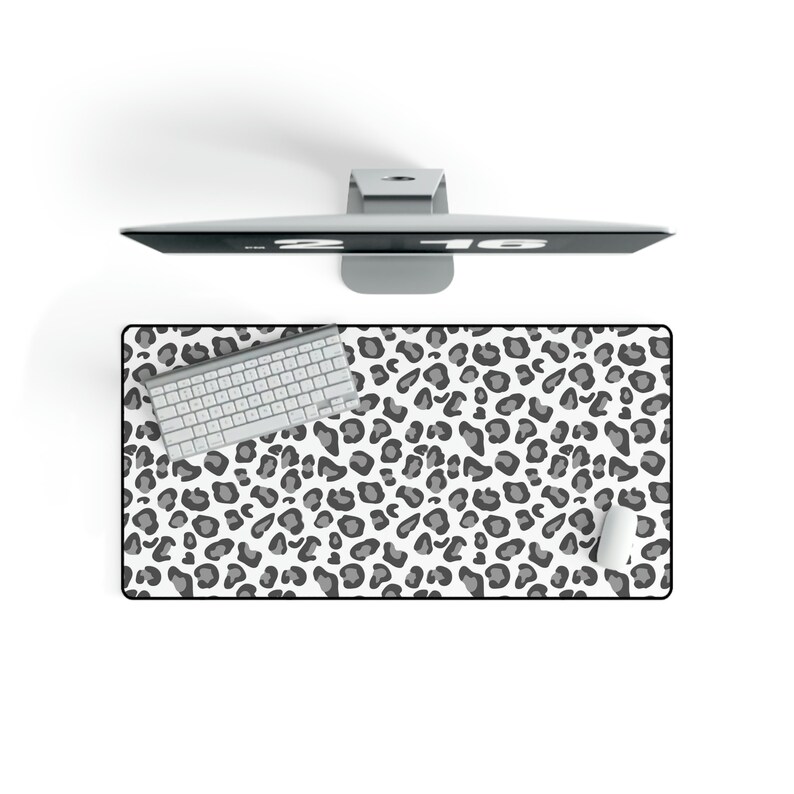 Snow Leopard Desk Mat - Etsy