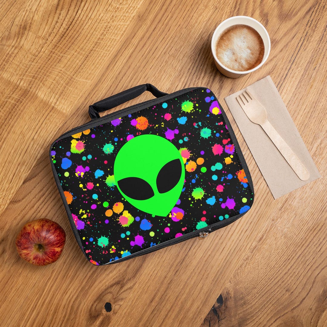Alien Paint Splatter Lunch Bag, Cooler Bag, Lunchbox - Etsy