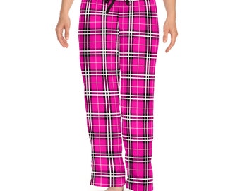 Pink Plaid Pajama Pants - Etsy