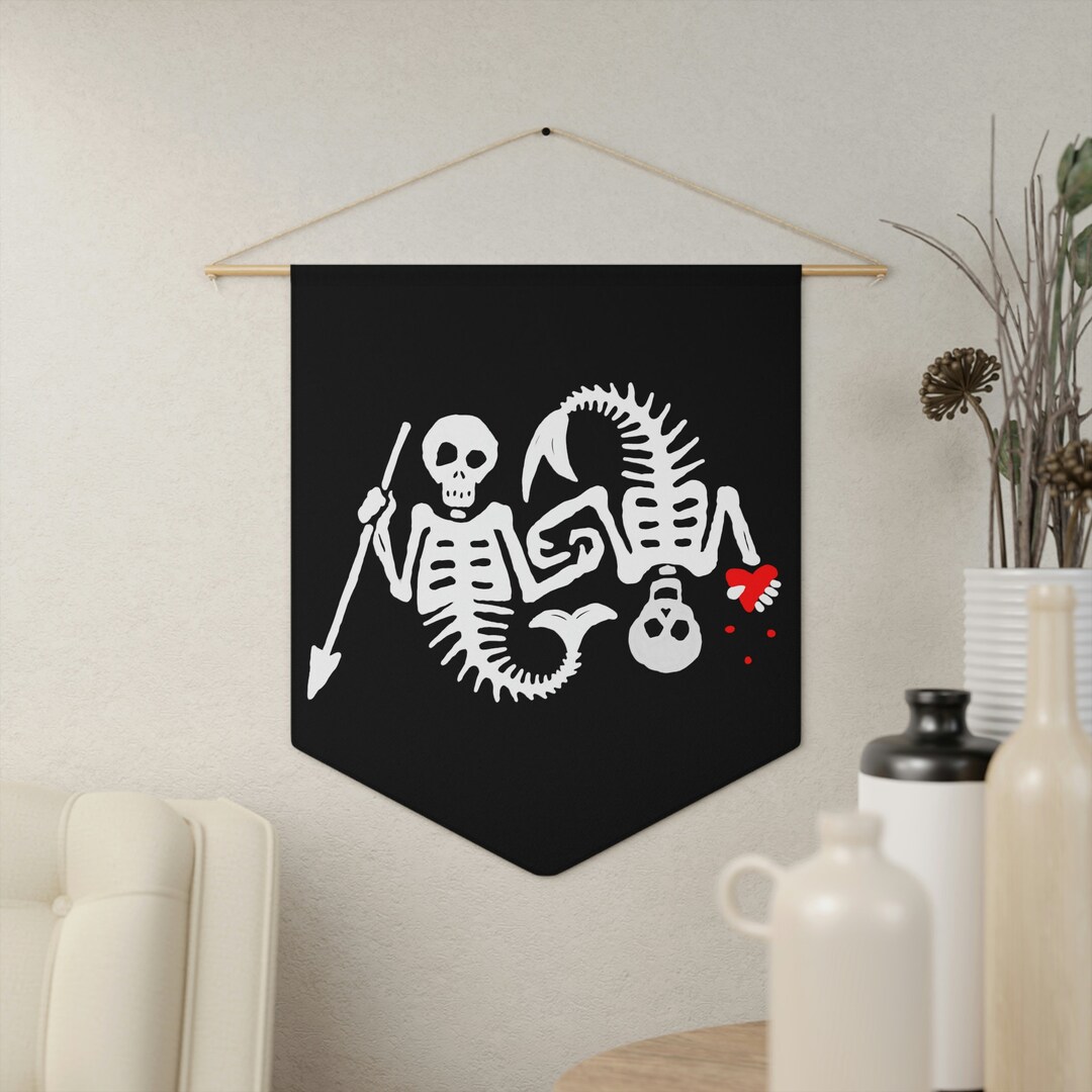 Mermaid Skeletons Pirate Flag Wall Hanging - Etsy