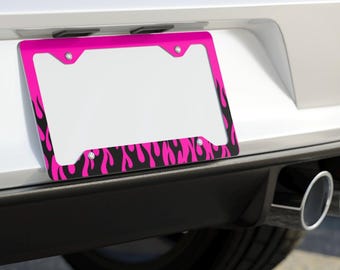 Flame License Plate Frame - Etsy