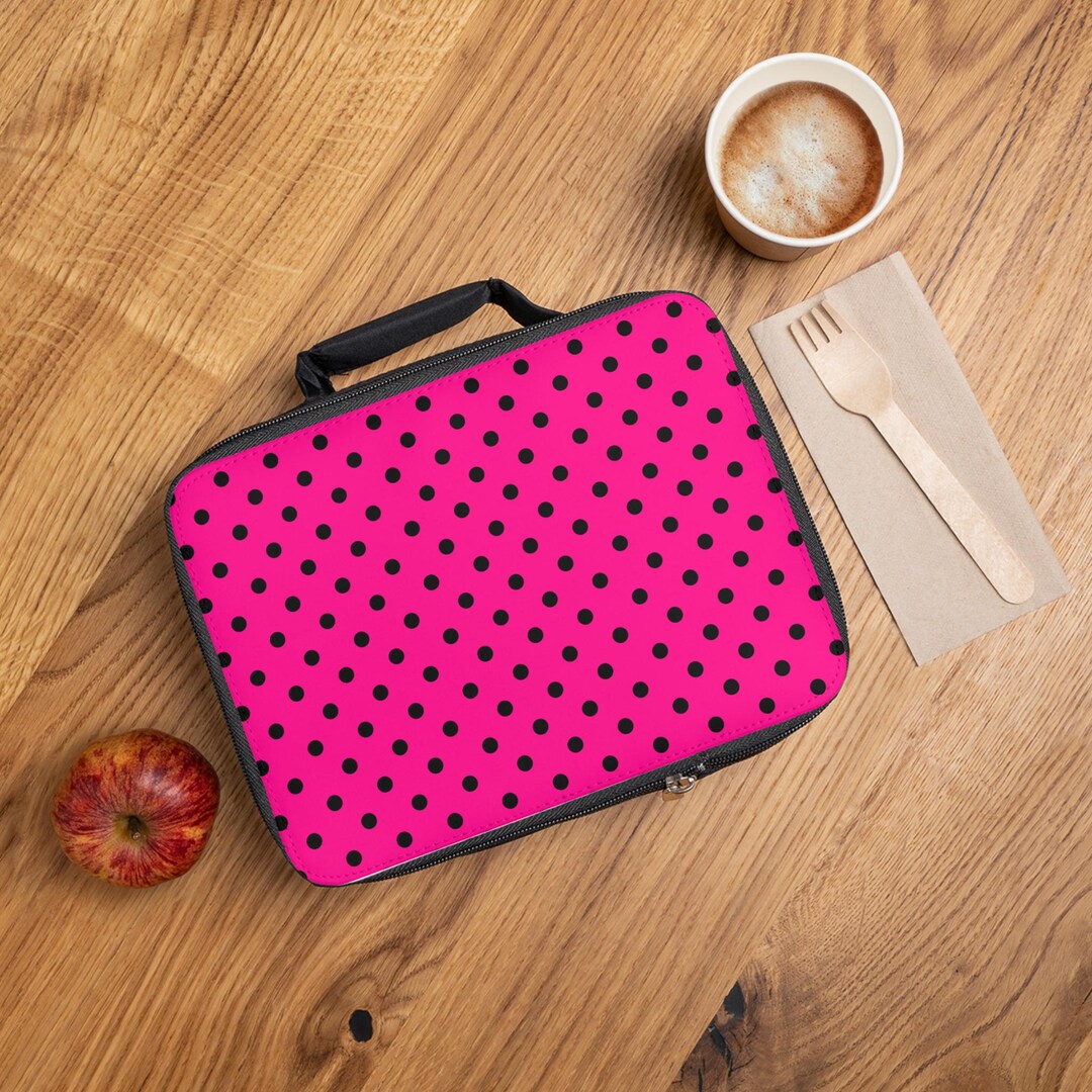 Pink Polka Dot Lunch Bag, Cooler Bag, Lunchbox - Etsy