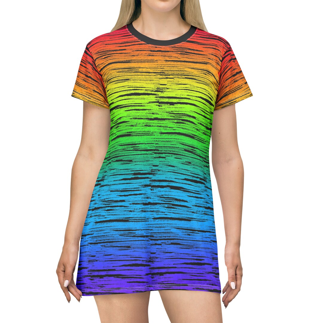 Neon Space Dye T-shirt Dress - Etsy