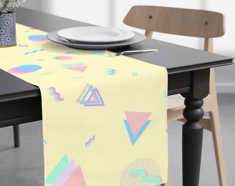 Retro Shapes Table Runner - Etsy