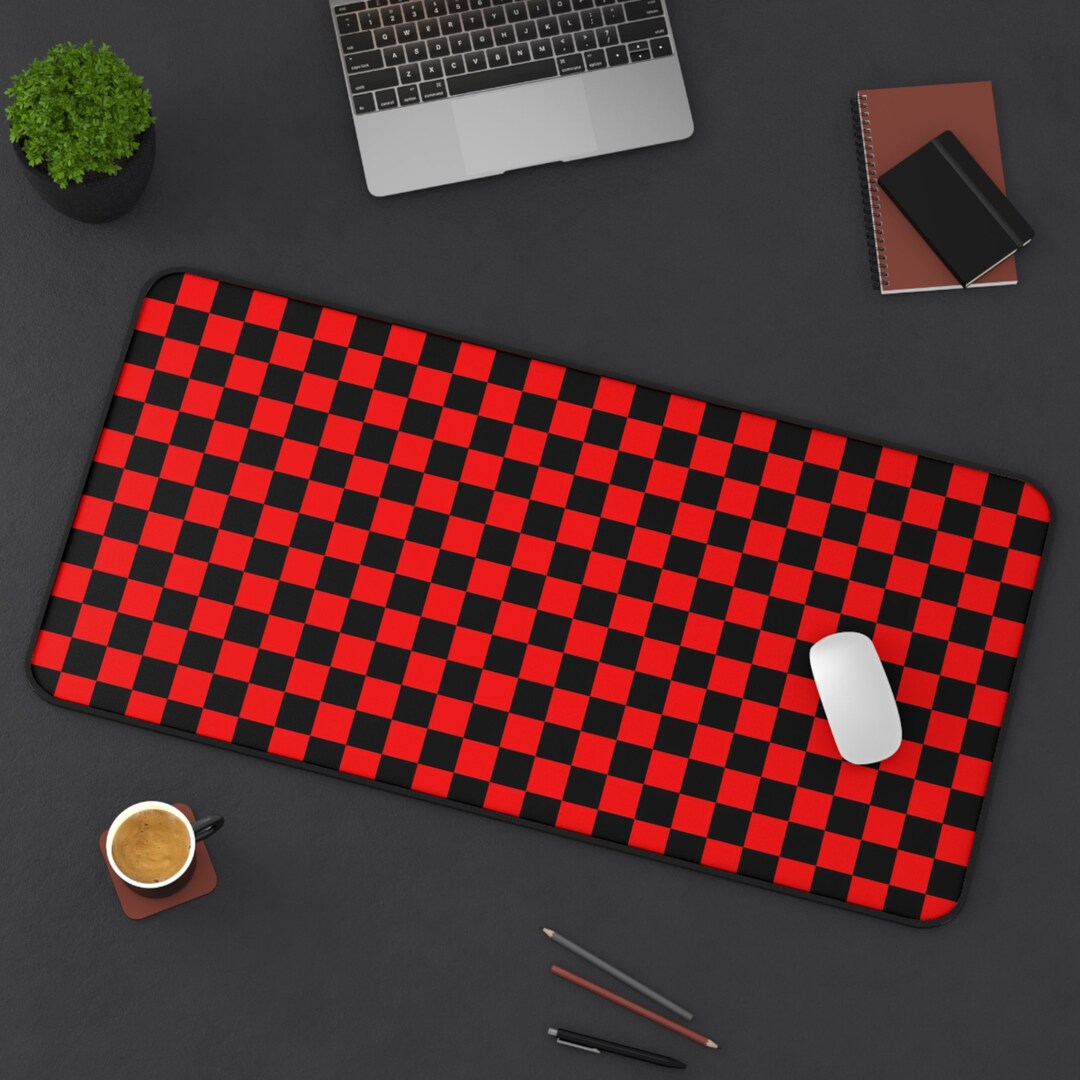 Red Checker Desk Mat, Mousepad - Etsy