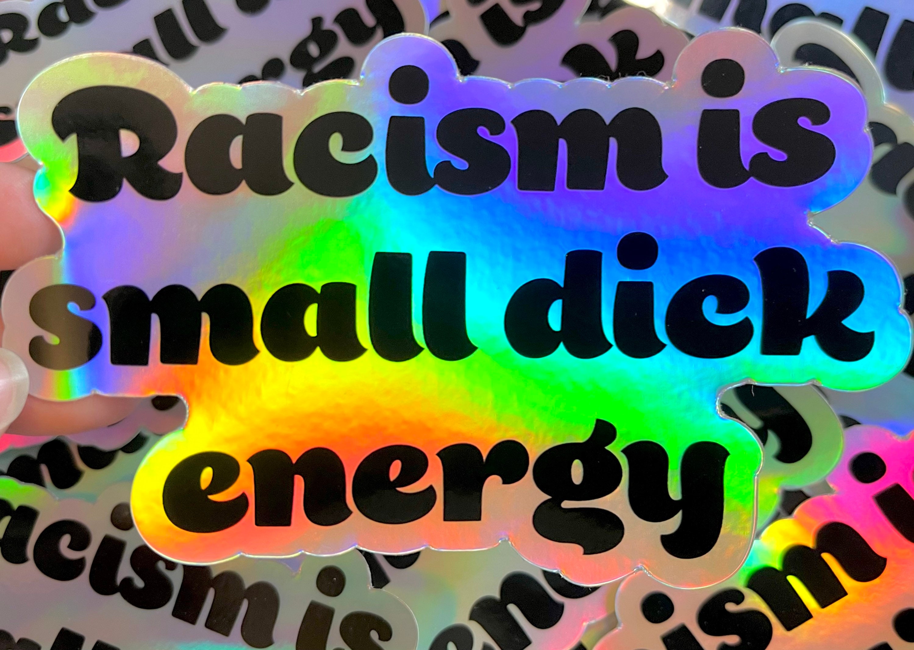 Holographic Anti Racism Sticker | Etsy