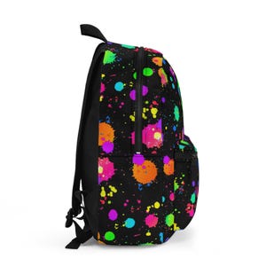 Alien Paint Splatter Backpack, Full-sized Backpack W/water Bottle ...