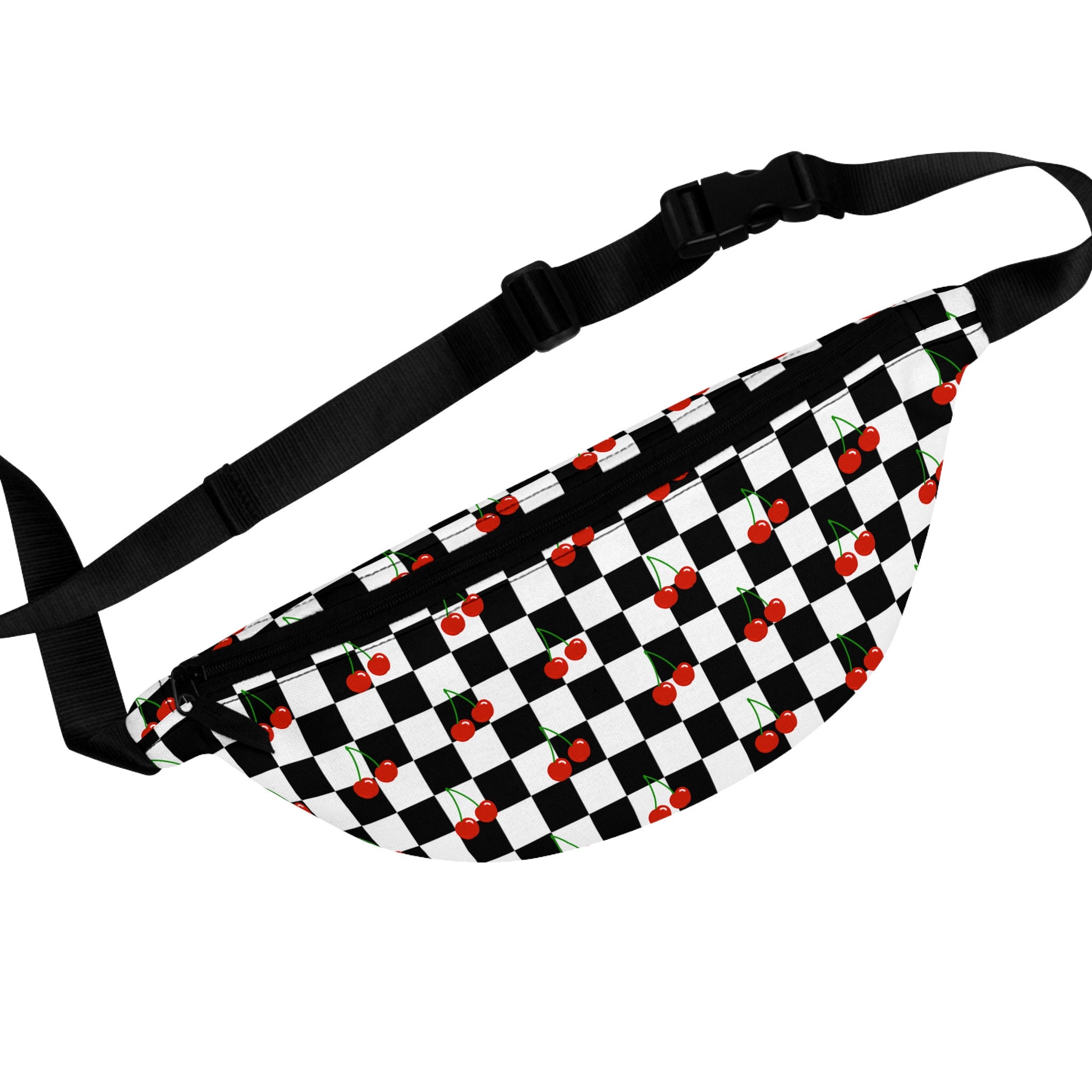 Checkerboard & Cherries Fanny Pack, Belt Bag - Etsy