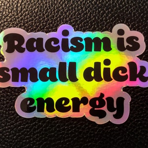 Holographic Anti Racism Sticker - Etsy