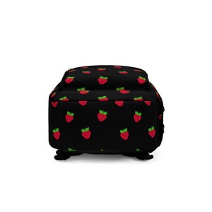 Strawberry Backpack, Full-sized Backpack W/water Bottle Pocket - Etsy