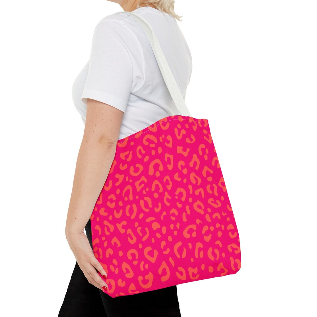 Pink Leopard Tote Bag, Shopping Tote, Beach Bag - Etsy