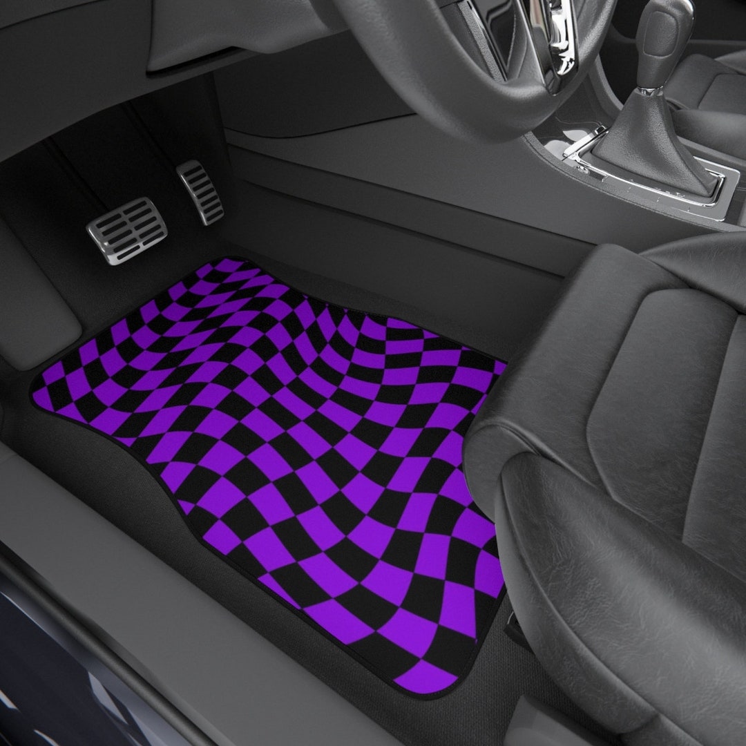 Purple Checker Car Floor Mats (2 Front Mats) - Etsy