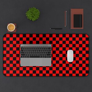 Red Checker Desk Mat, Mousepad - Etsy