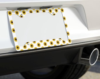 Sunflower License Plate Frame- Car Accessory- Sunflower Car Decor ...