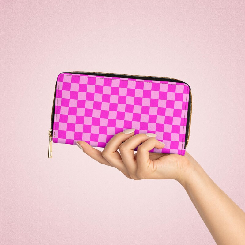 Checkered Wallet - Etsy
