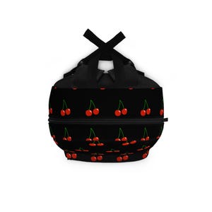 Black Cherry Backpack, Full-sized Backpack W/water Bottle Pocket - Etsy