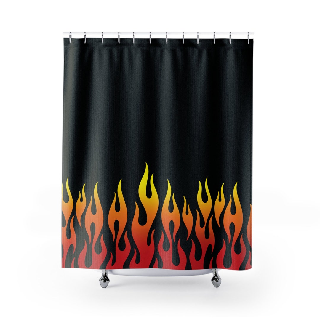 Flaming Hot Shower Curtain - Etsy