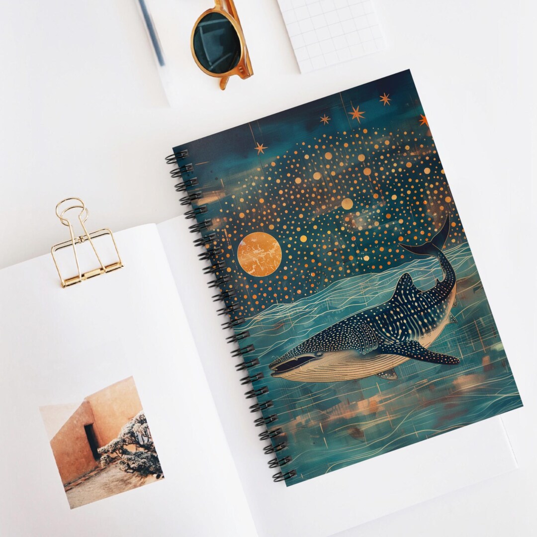 Whale Shark & Stars Notebook (6x8 Inches) - Etsy