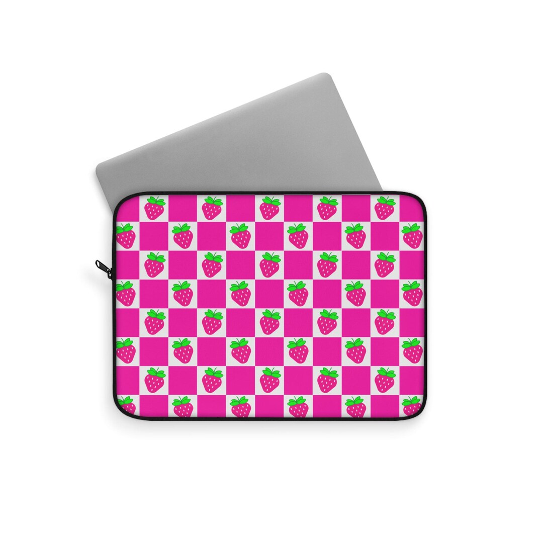 Strawberries and Checkers Laptop Sleeve, Tablet Case - Etsy