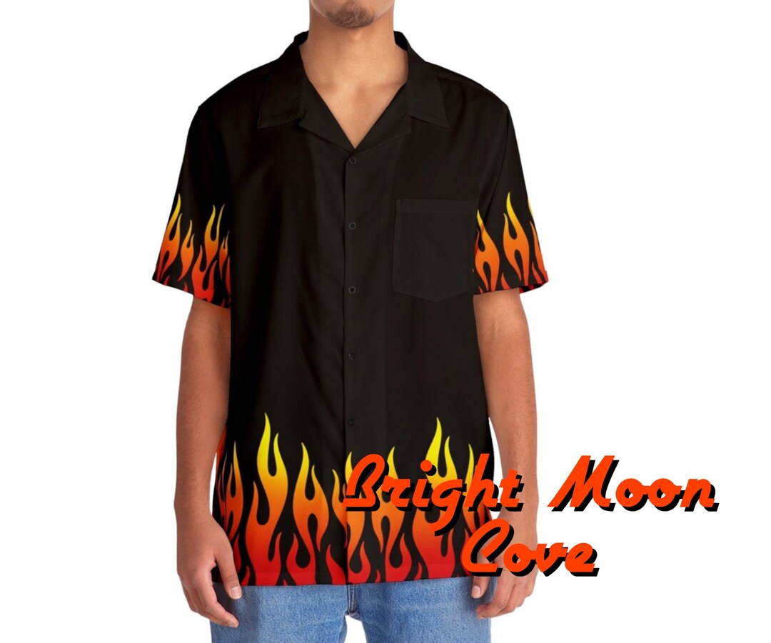 Flame Button Down Shirt - Etsy