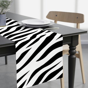 Zebra Print Table Runner - Etsy