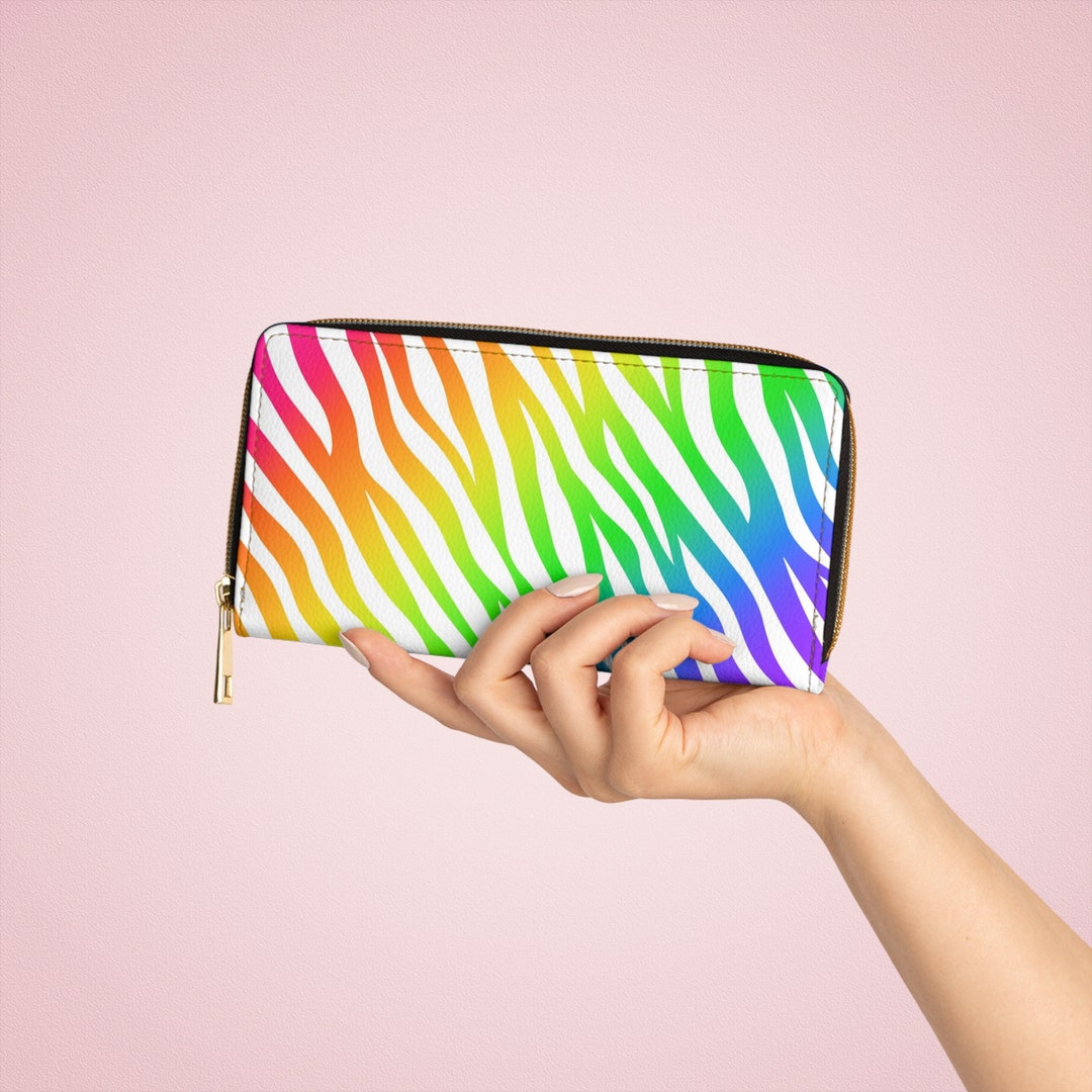 Neon Zebra Wallet Faux Leather - Etsy