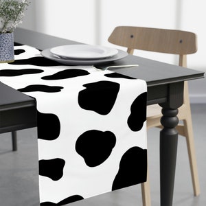 Cow Print Table Runner - Etsy
