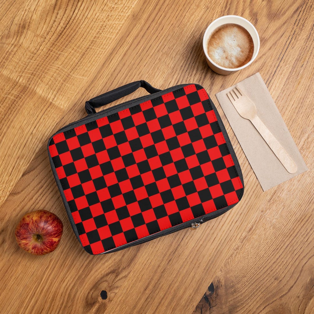 Red Checker Lunch Bag, Cooler Bag, Lunchbox - Etsy