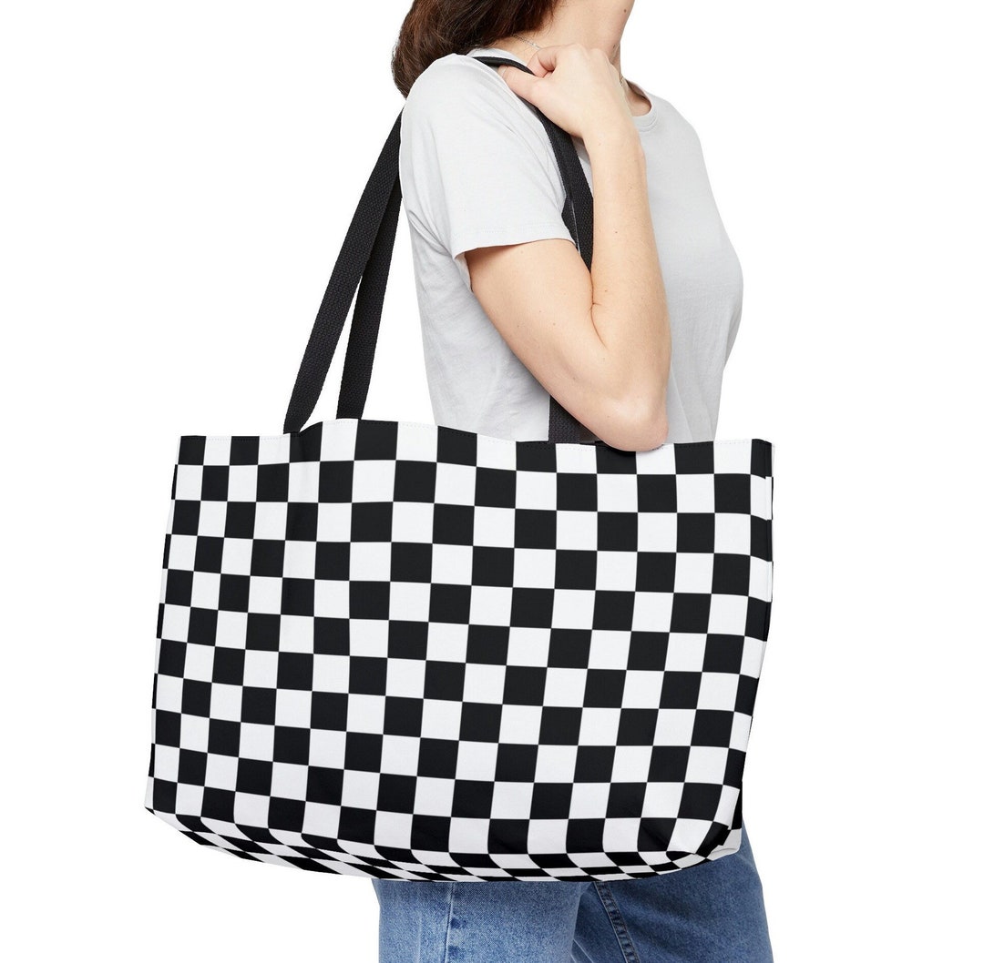 Checkerboard Tote Bag, Shopping Bag, Book Bag - Etsy