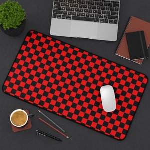 Red Checker Desk Mat, Mousepad - Etsy