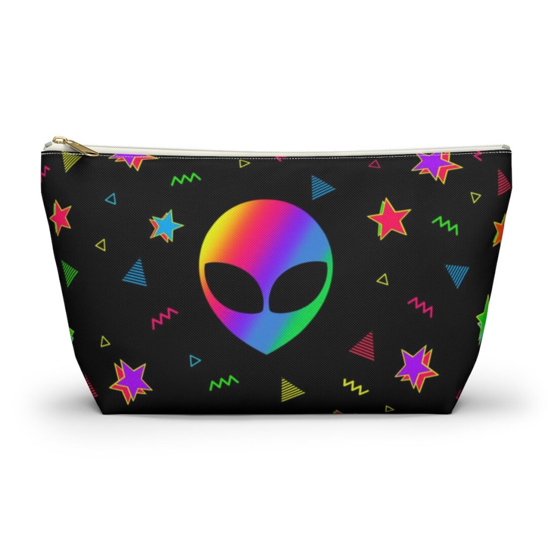 Vaporwave Alien Pouch, Cosmetic Bag, Pencil Case - Etsy
