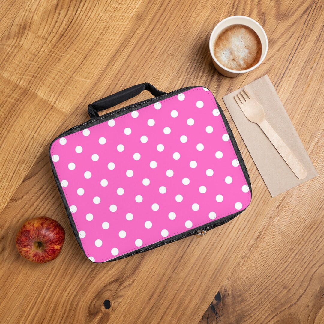 Pink Polka Dot Lunch Bag, Cooler Bag, Lunchbox - Etsy